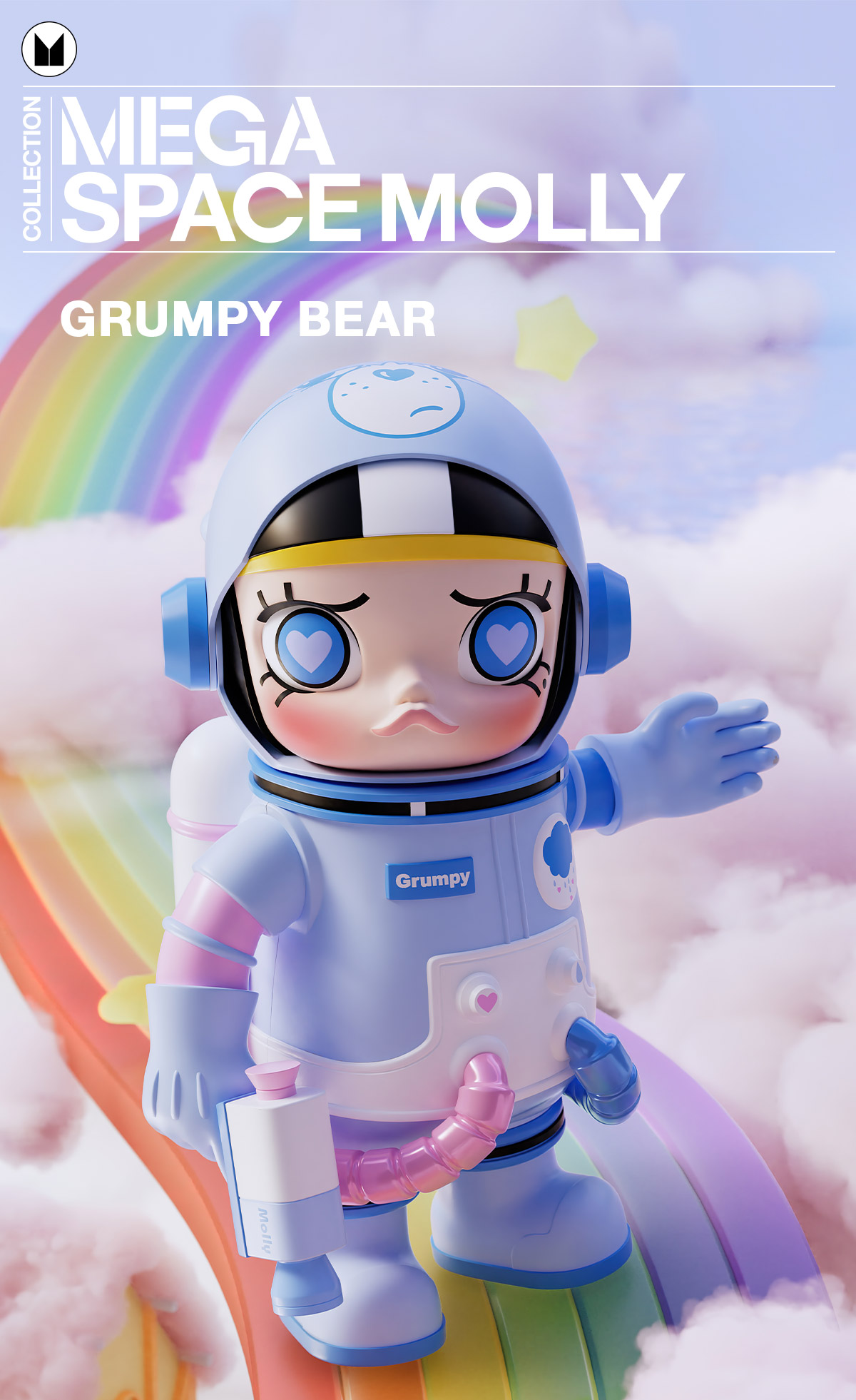 MEGA SPACE MOLLY 400%+100% Grumpy Bear - Mega 400% - POP MART (United ...