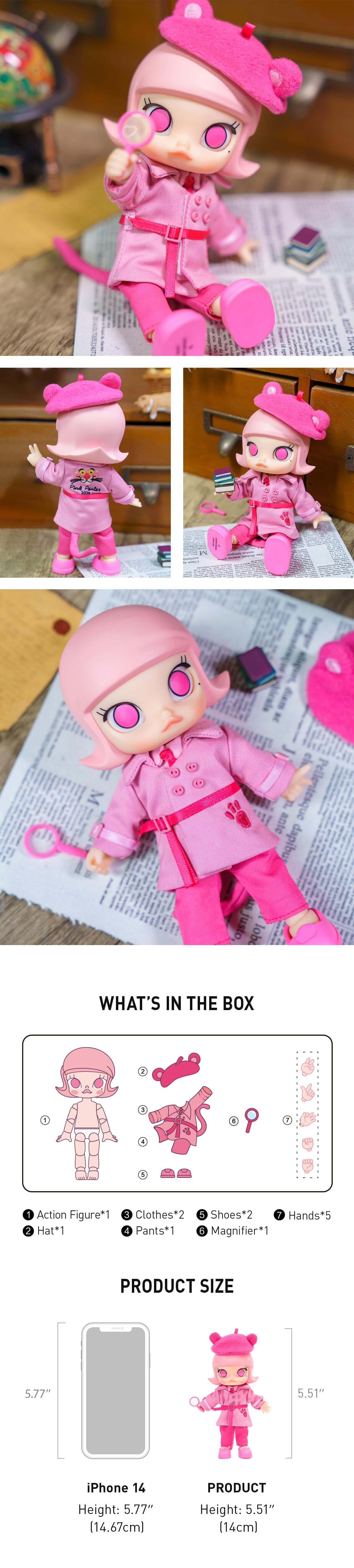 MOLLY×Pink Panther Action Figure - POP MART (Canada)