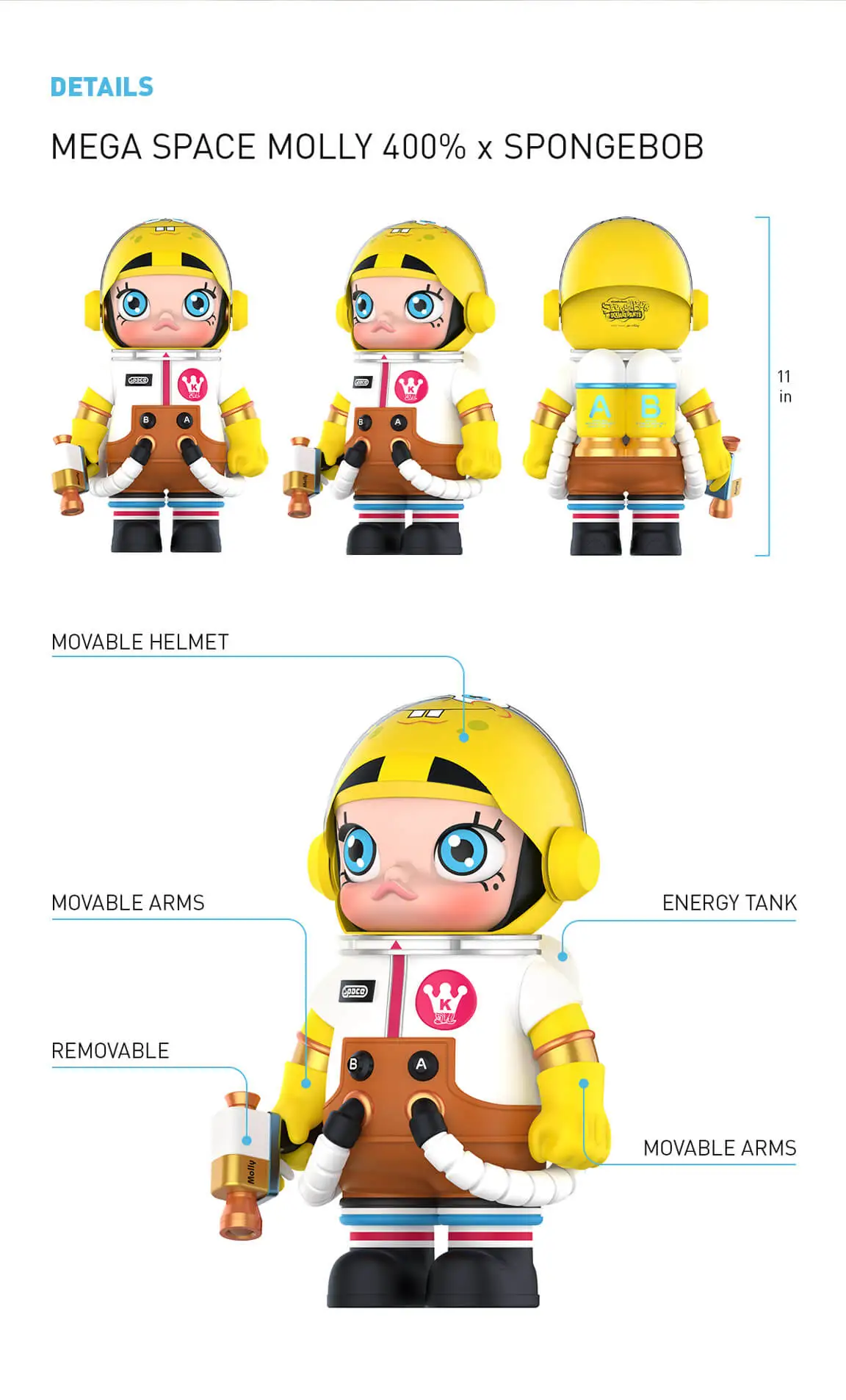 MEGA SPACE MOLLY 400% SpongeBob - POP MART (United States)